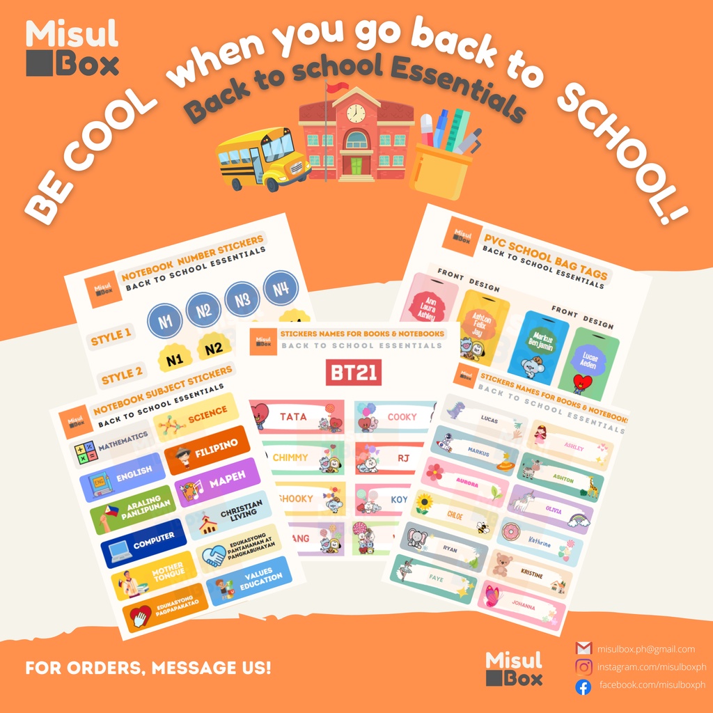 Waterproof And Scratchproof Notebook Sticker Names And Labels | Shopee 