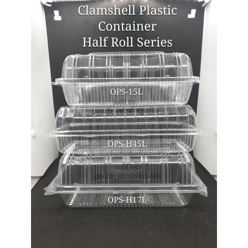 Clamshell Plastic Container Half-Roll Series H15L/H45L/H17L | Shopee ...