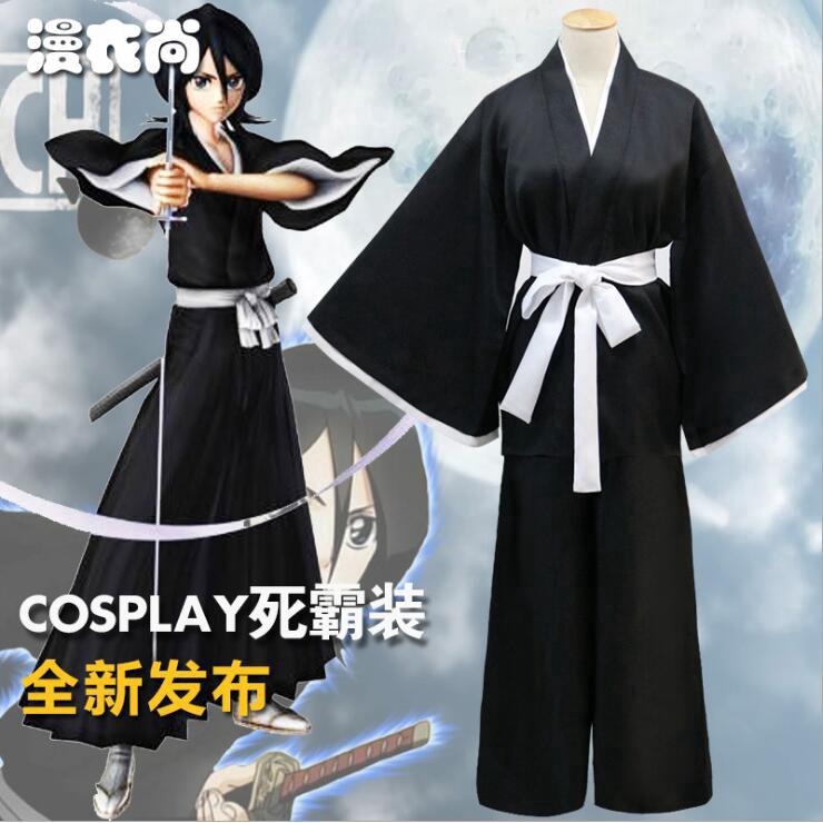 Unisex Japan Anime Bleach Cosplay Ichigo Rukia Costume Dress Halloween ...