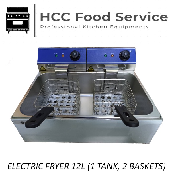 Commercial Electric Deep Fryer 12L Capacity Heavy Duty Stainless Steel ...
