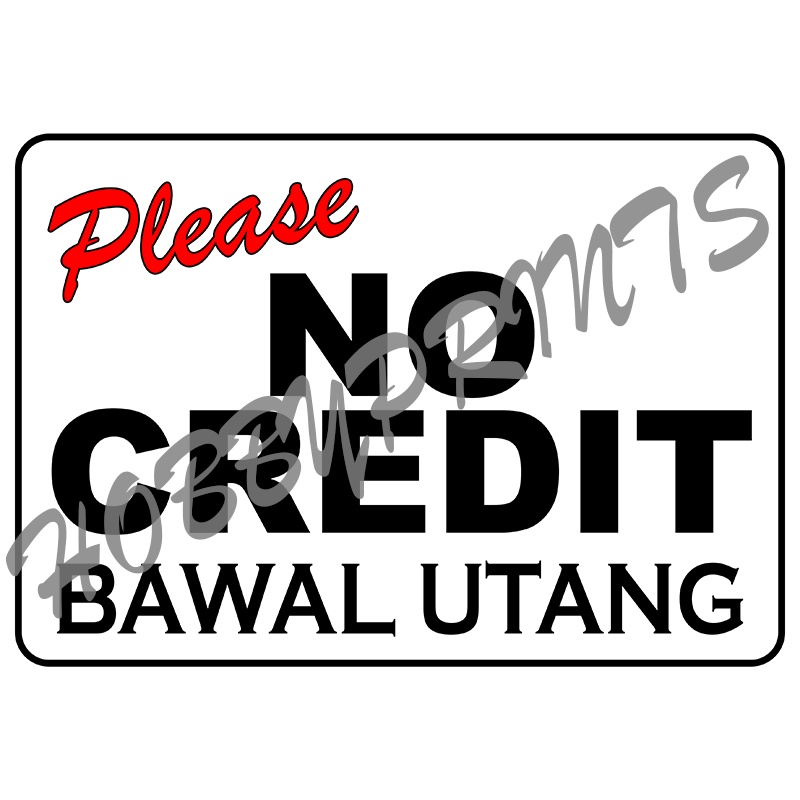 Laminated Signages | Bawal Utang | Signage | Sign Boards | Shopee ...