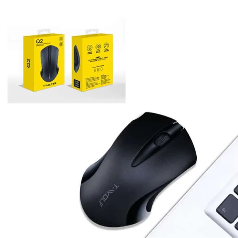 T-Wolf Q2 2.4G Fashion Wireless Mouse for Laptop Computer With Battery ...
