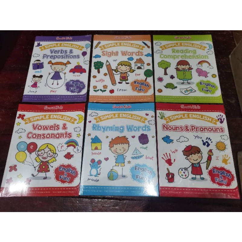 SMART KIDS SIMPLE ENGLISH SET (NOUNS, VOWELS, VERBS, READING COMPRE ...