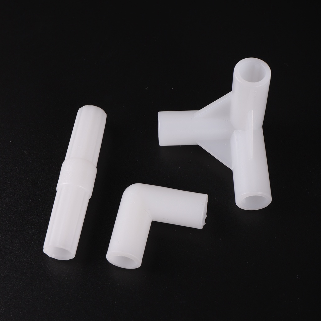 PVC Connector Inner 8mm DIY Pipe Fittings Straight Elbow 3-Way PVC ...
