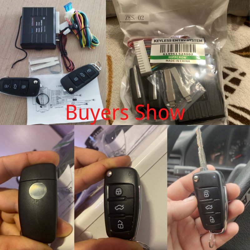 Car Central Lock Remote Control Key Keyless Entry System Anti-Theft 12V ...