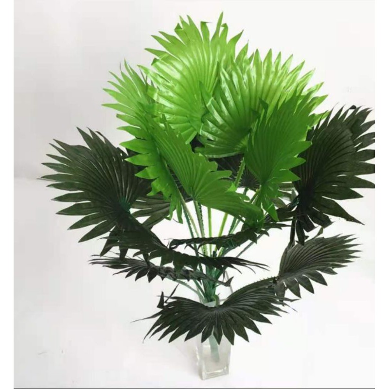18 Head Bunch Fan Palm Artificial Leaves anahaw leaves ,It can Make ...