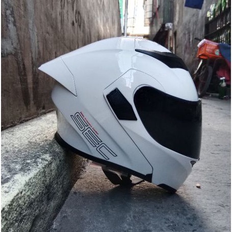 Sec Windstorm V3 Modular Dual Visor Helmet With Extra Smoke Lens And ...