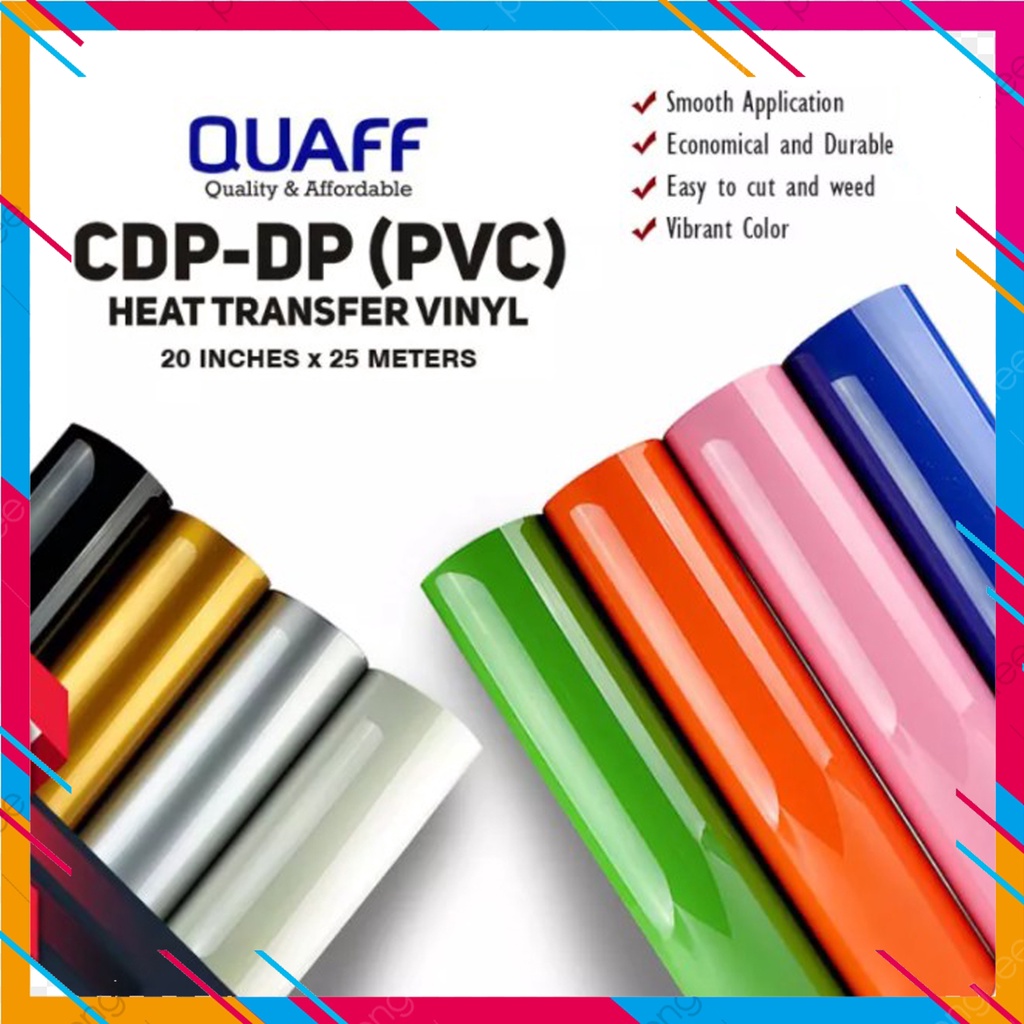 1meter QUAFF PVC RUBBERIZED VINYL FOR T-SHIRT HIGH QUALITY | Shopee ...