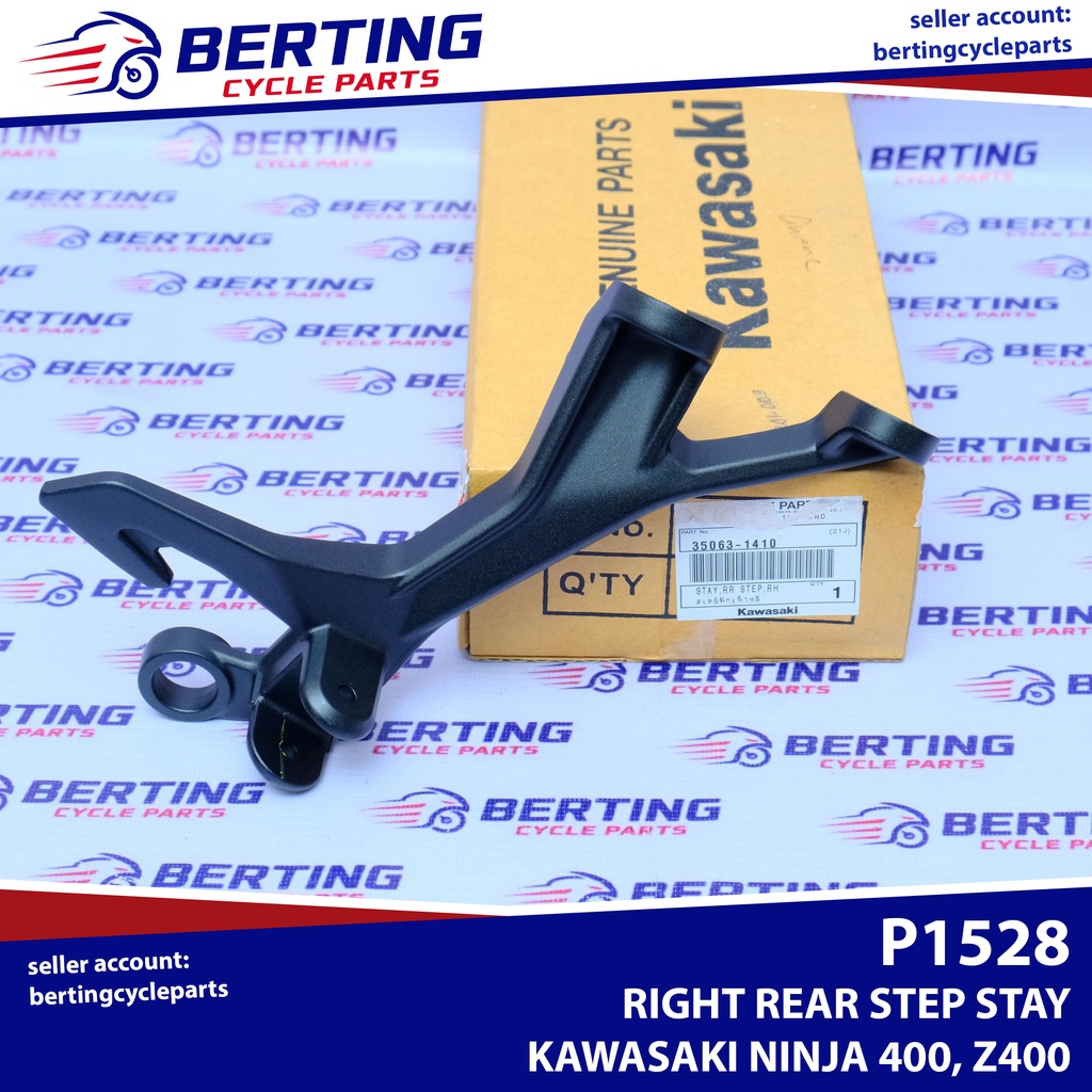 RIGHT REAR STEP STAY Kawasaki Ninja 400 Z400 Genuine 35063-1410 ...
