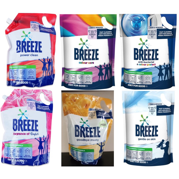 Breeze Liquid Detergent Pouch Refill (1.5kg/1.8kg) | Shopee Philippines
