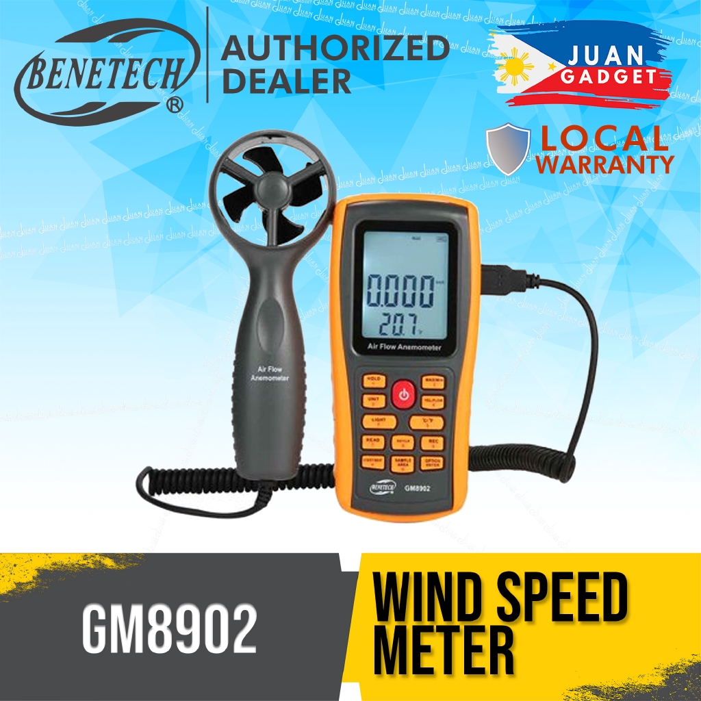 Benetech GM8902 Benetech Digital Anemometer Wind Speed Meter | Shopee ...