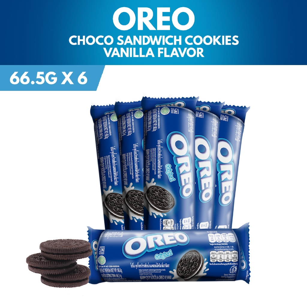 Oreo Vanilla Cream Sandwich Cookies 66.5g (Set of 6) | Shopee Philippines