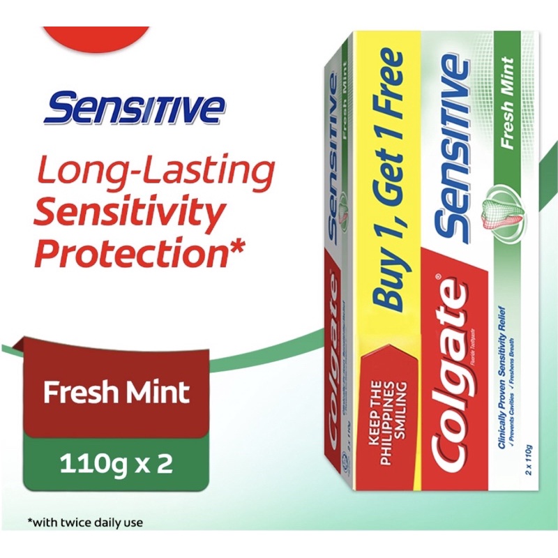 Colgate Sensitive Fresh Mint Toothpaste For Sensitivity Relief 2x200g | Shopee Philippines