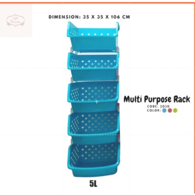 PLASTIC MULTI PURPOSE RACK 5L | 4L | 3L | Shopee Philippines