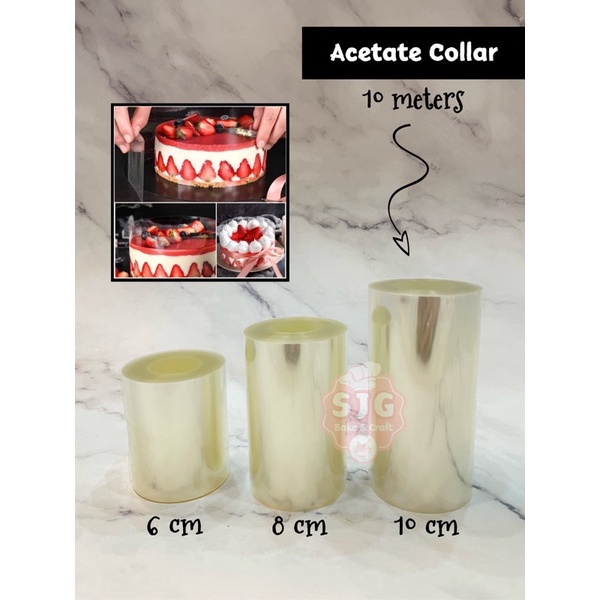 10 meters acetate collar transparent cake film acetate film | Shopee ...
