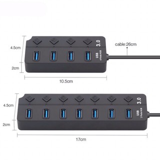 4 ports/7 Ports USB Hub 3.0 5GBPS High Speed With Switch USB Hub for ...