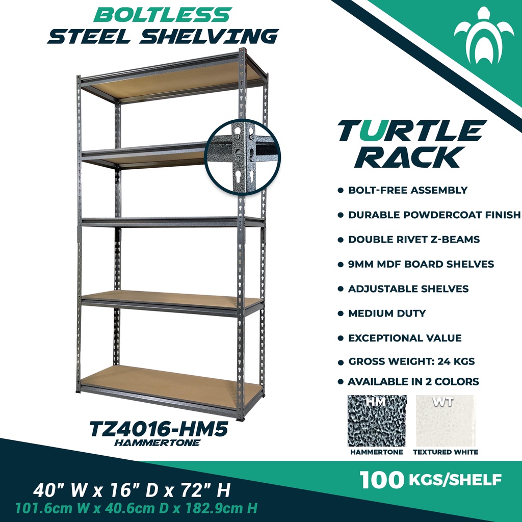 Boltless Steel Shelving Rivet Rack Adjustable 5 Layers Heavy Duty ...