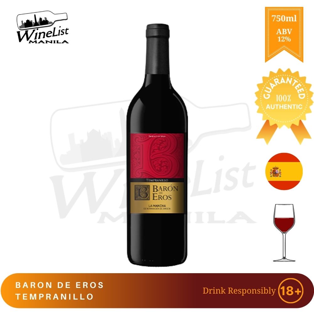 Baron De Eros Tempranillo |Tierra Castilla, Spain| Red Wine 750ml ...