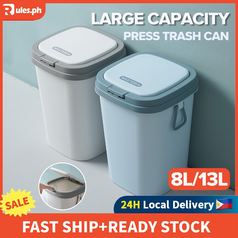 Rules Trash Bin Pressed Type Kitchen Trash Can Thick Solid Durable ...