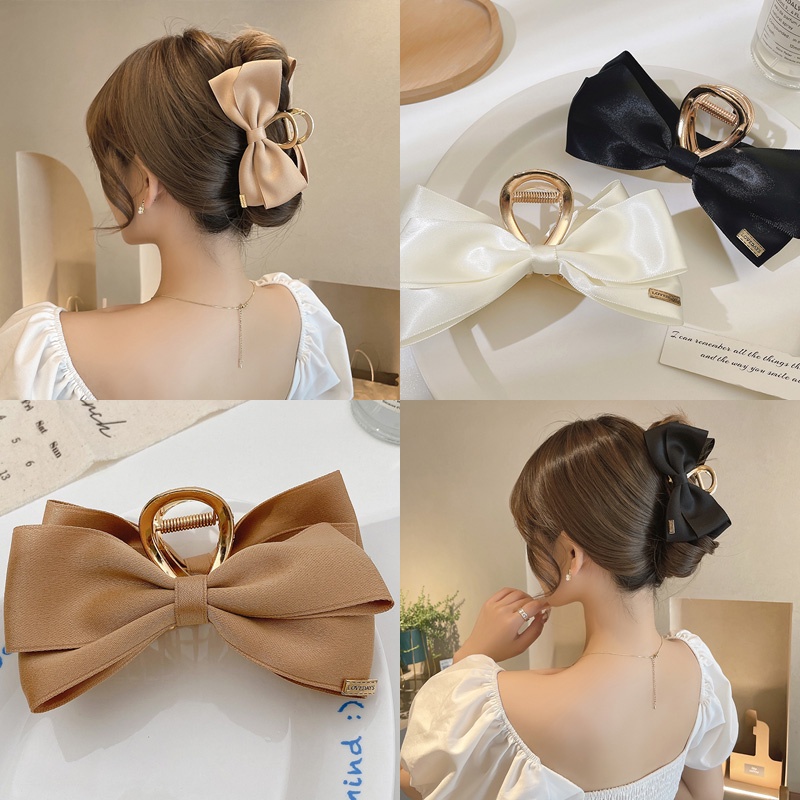 Double-sided Bow Hairpin Female Back Head Grab Clip 2022 New High-end ...