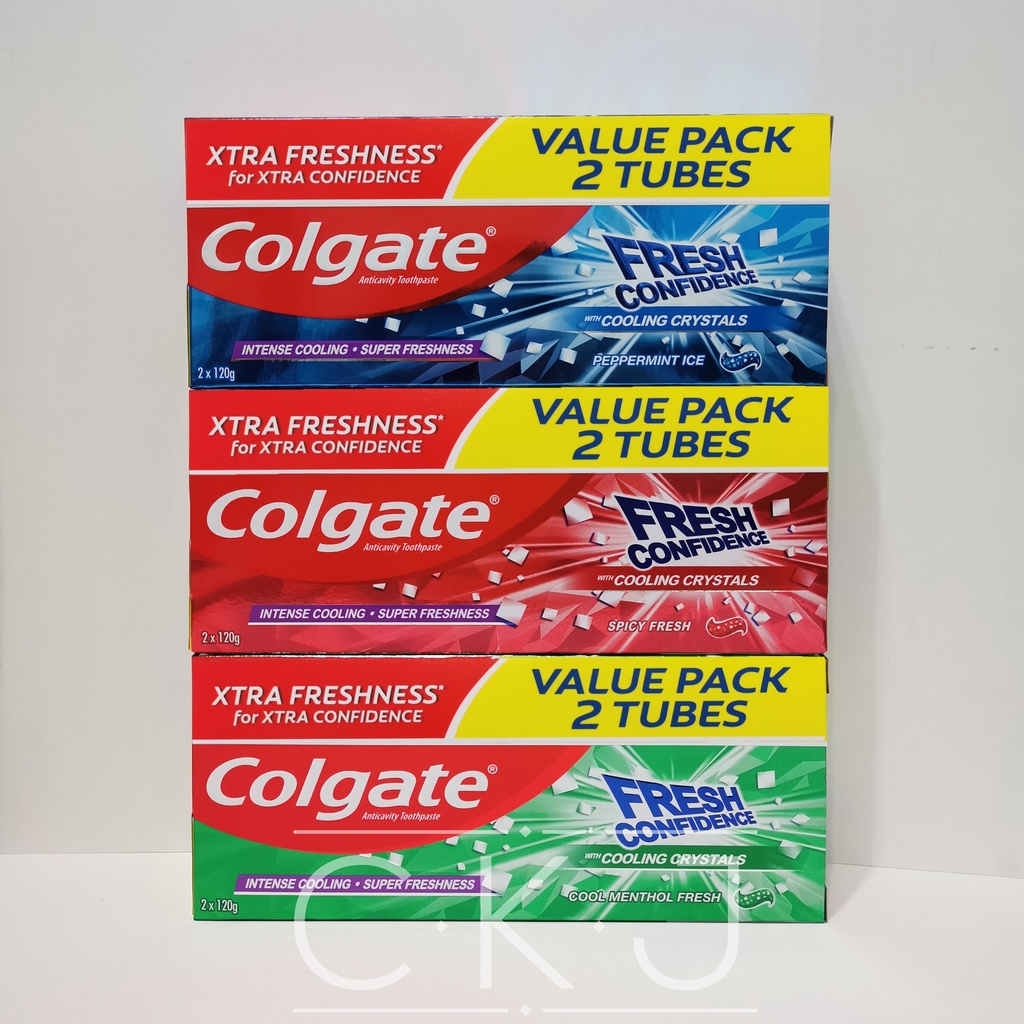 Colgate Fresh Confidence Toothpaste 2 x 120g Twin Pack | Shopee Philippines