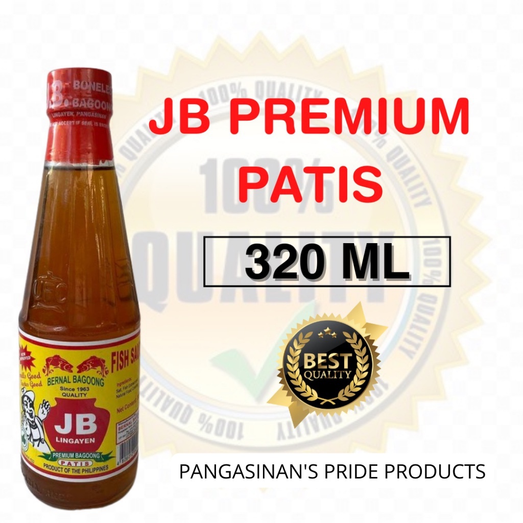 PANGASINAN'S PRIDE JB Premium Pure Patis Pangasinan 320ML | Shopee Philippines