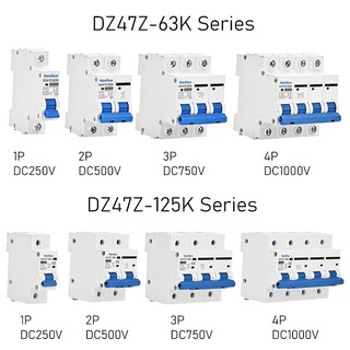 DC Circuit Breaker DC MCB 250V 500V 750V 1000V 1P 2P 3P 4P 16A 32A 50A ...