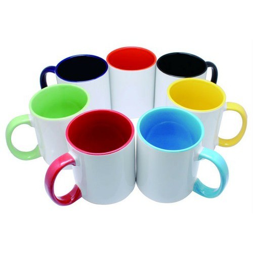 Colorful Coffee Mug Two Tone Mug with Inner and Handle Colored | Shopee ...