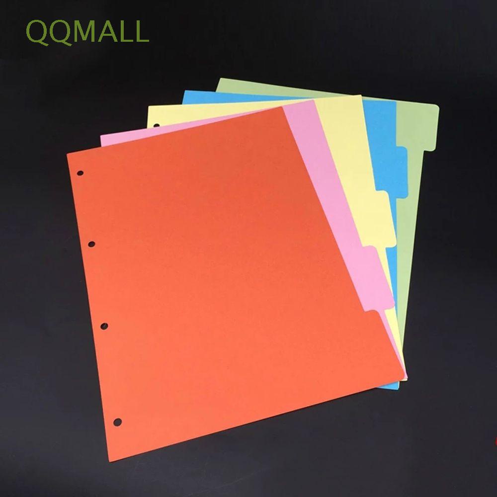 QQMALL Binder Dividers Office Colorful Refill Papers Classified Lables ...