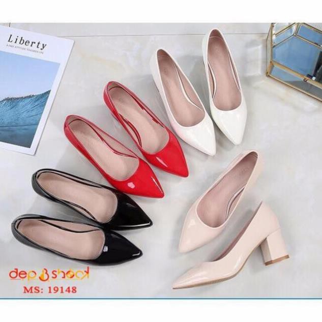 Ms 500 Square Heels High Heels | Shopee Philippines