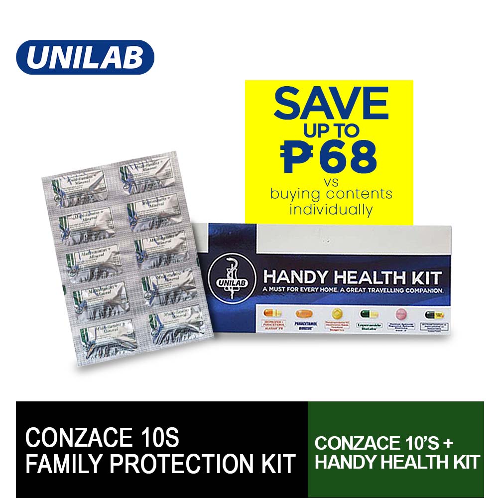 Family Protection Kit: Conzace Multivitamins 10s + Unilab Handy Health ...