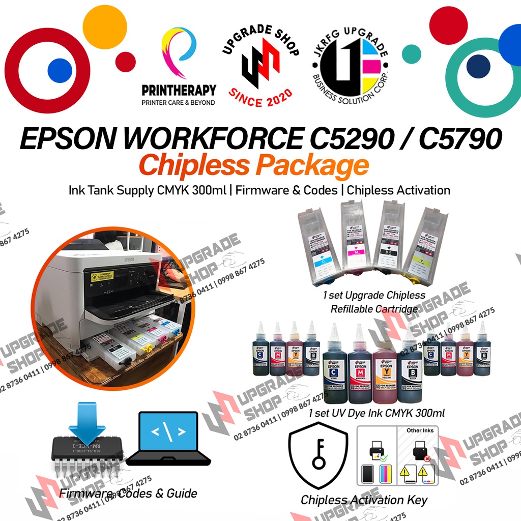 Epson Workforce C5290 Converted to CISS Chipless Package | 5290 ...