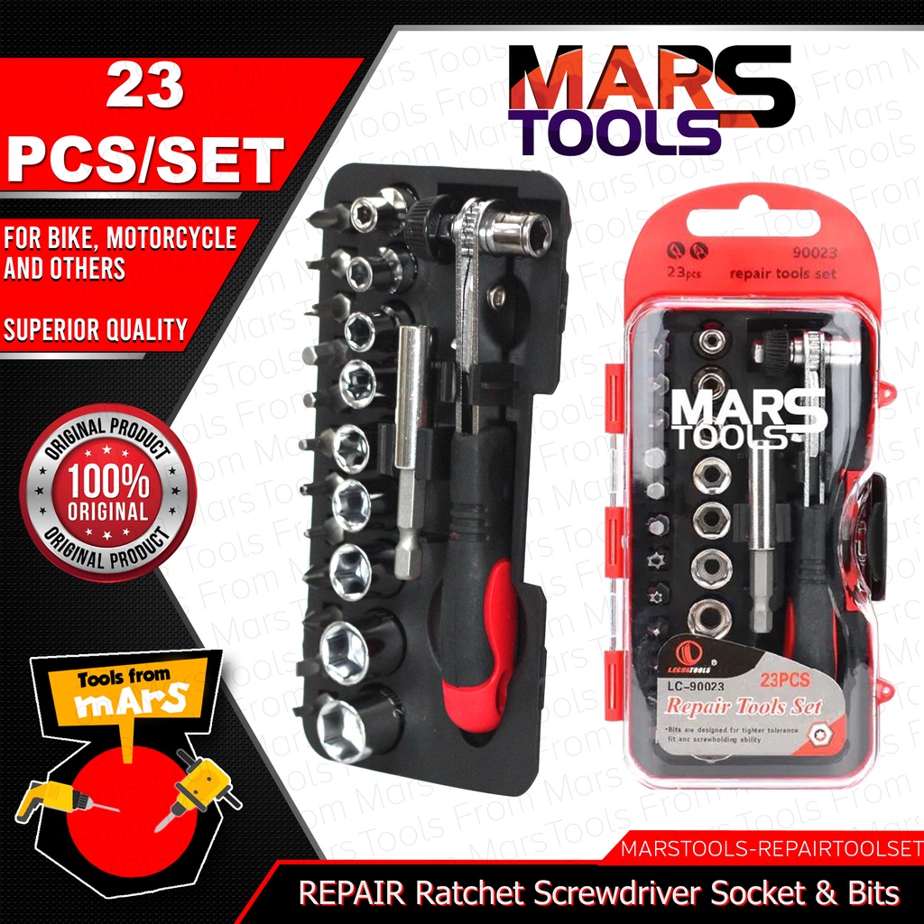 MARS TOOLS REPAIR Ratchet Screwdriver Socket & Bits TOOL SET 23PCS/SET ...