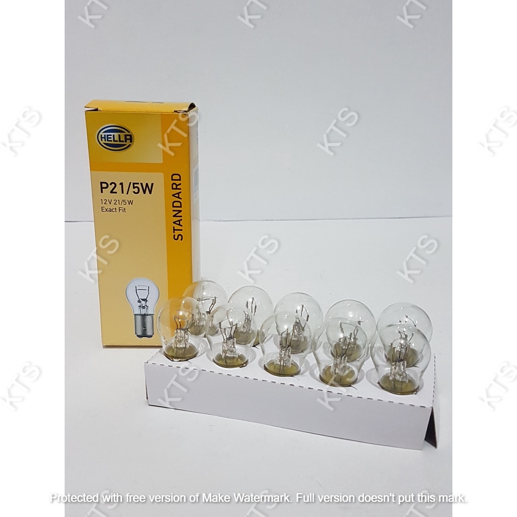 AUTOMOTIVE BULB 1034 12V 24V P12/5W (DOUBLE CONTACT) ORIGINAL HELLA (10 ...