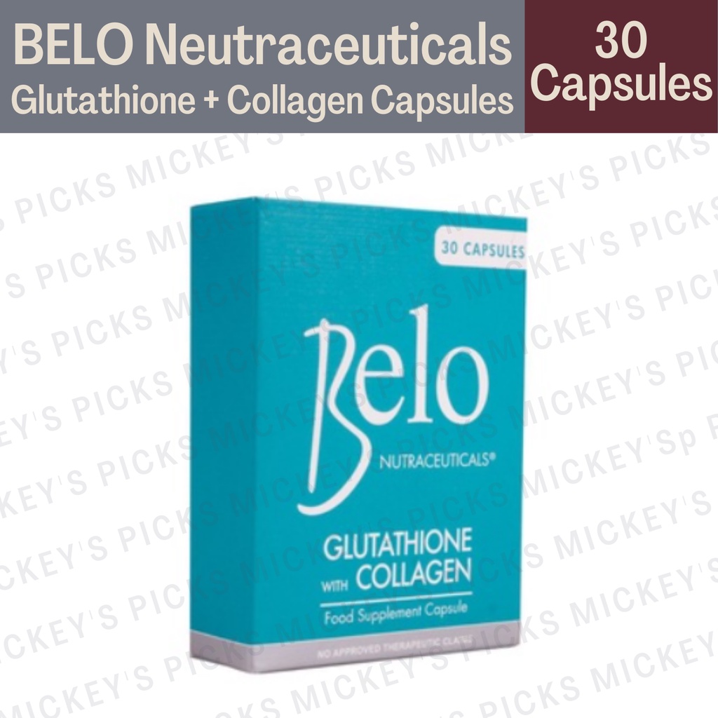 Belo Nutraceuticals Glutathione + Collagen Capsules 30 capsules ...