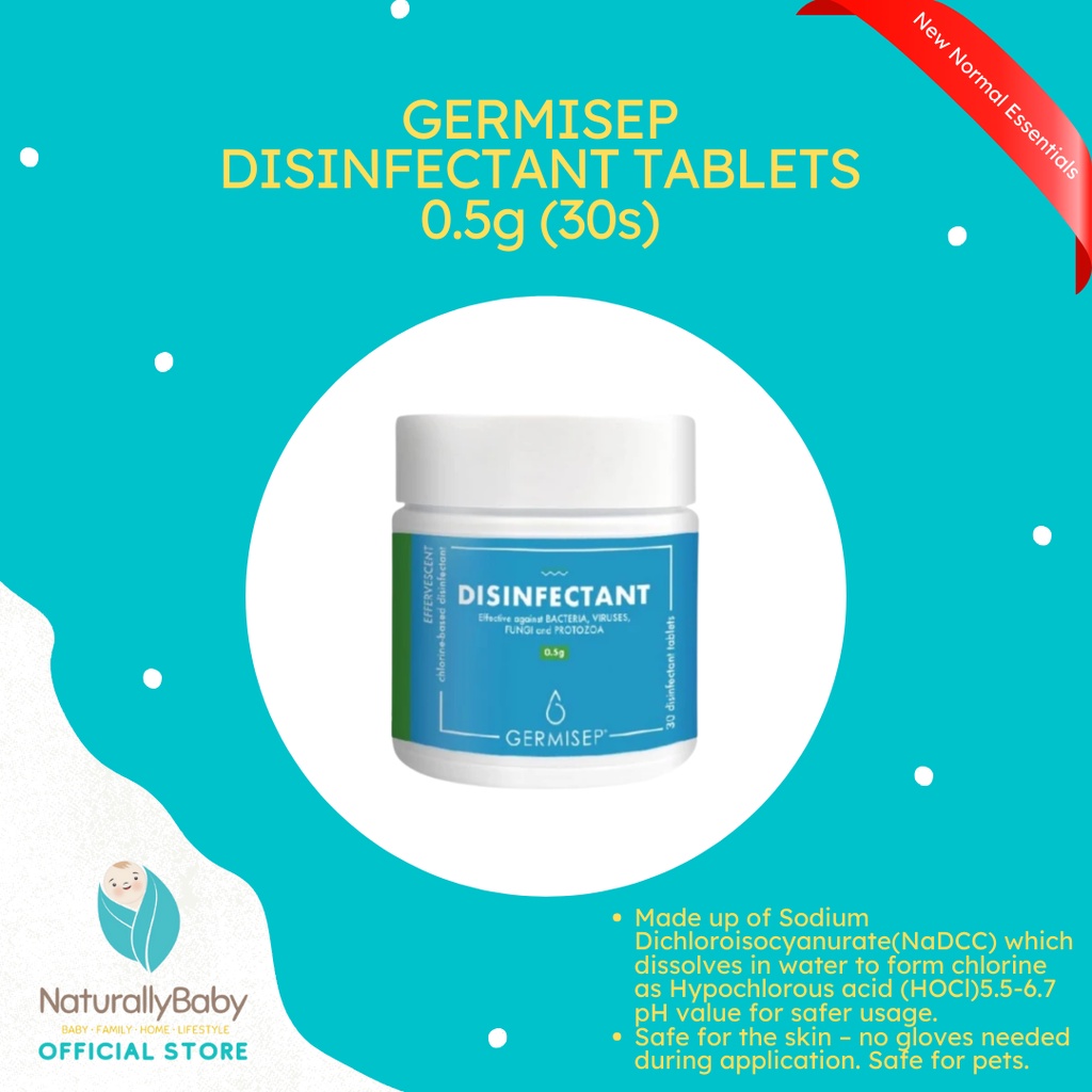 Germisep Disinfectant Tablet - 0.5g (30 tablets) | Shopee Philippines
