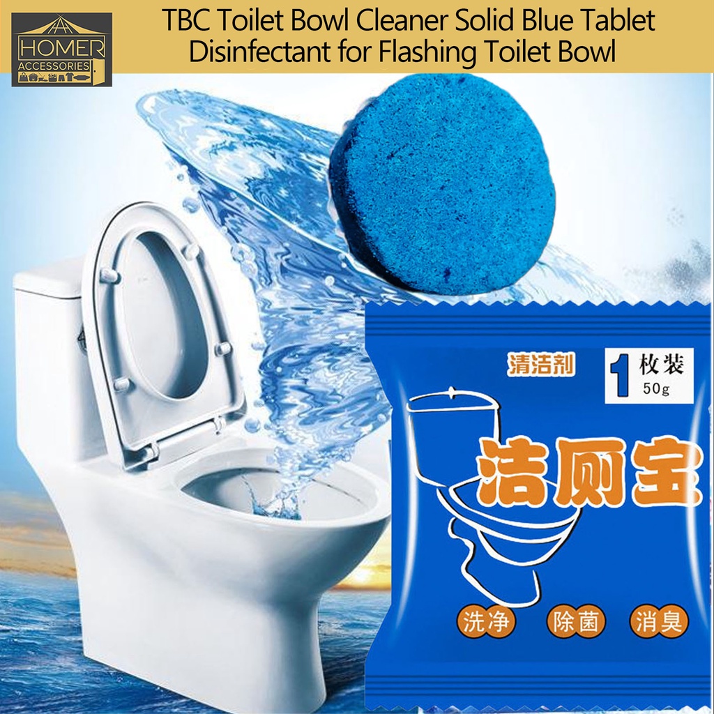 Homer TBC Toilet Bowl Cleaner Solid Blue Tablet Disinfectant for ...