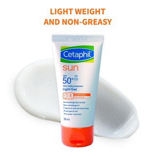 Cetaphil Sun SPF50+ Gel 50ml [For Sensitive Skin / Face Sunblock ...
