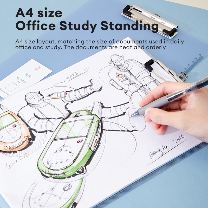Deli A4 Clipboard Student Writing Pad Hard Board Clip Office School ...