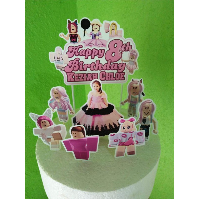 Roblox Pink "all girls" Customized Cake and Cupcake Topper | Shopee ...