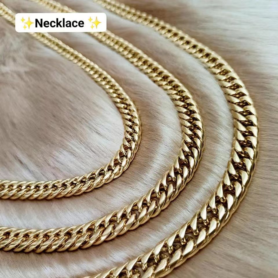 KayangKaya Japan Gold Necklace For Men Chain Stainless Steel free box ...