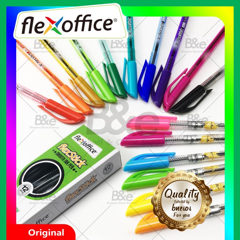 bnesos Stationary School Supplies Flexstick Smooth Ink Pen 0.5 0.7 ...