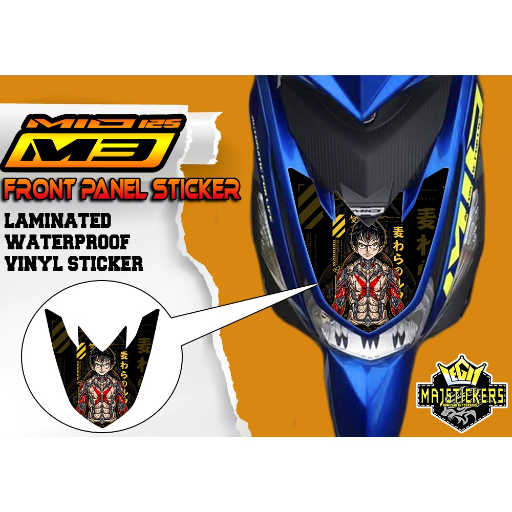 Yamaha Mio i125 M3 Front Panel Sticker Decal Laminated Waterproof ...
