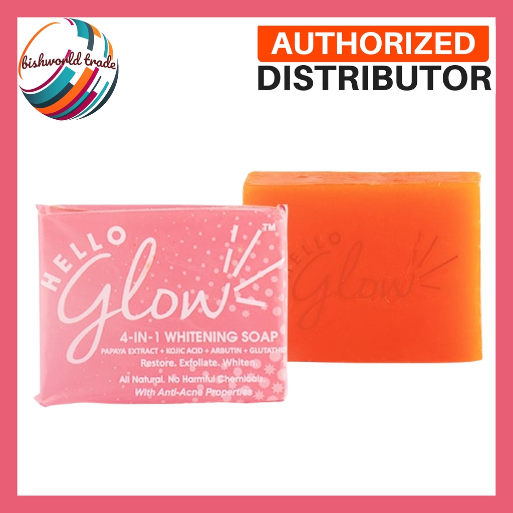 Hello Glow 4 in 1 Whitening Soap 90g | Shopee Philippines