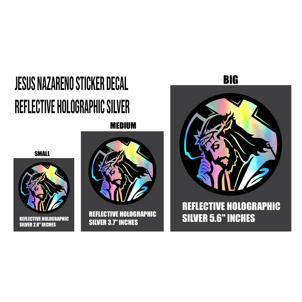 JESUS NAZARENO RELIGIOUS STICKER DECAL WATERPROOF | Shopee Philippines