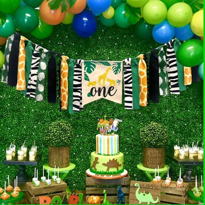 Safari Jungle Wild 1st Birthday Cake Topper Jungle Animal Theme Party
