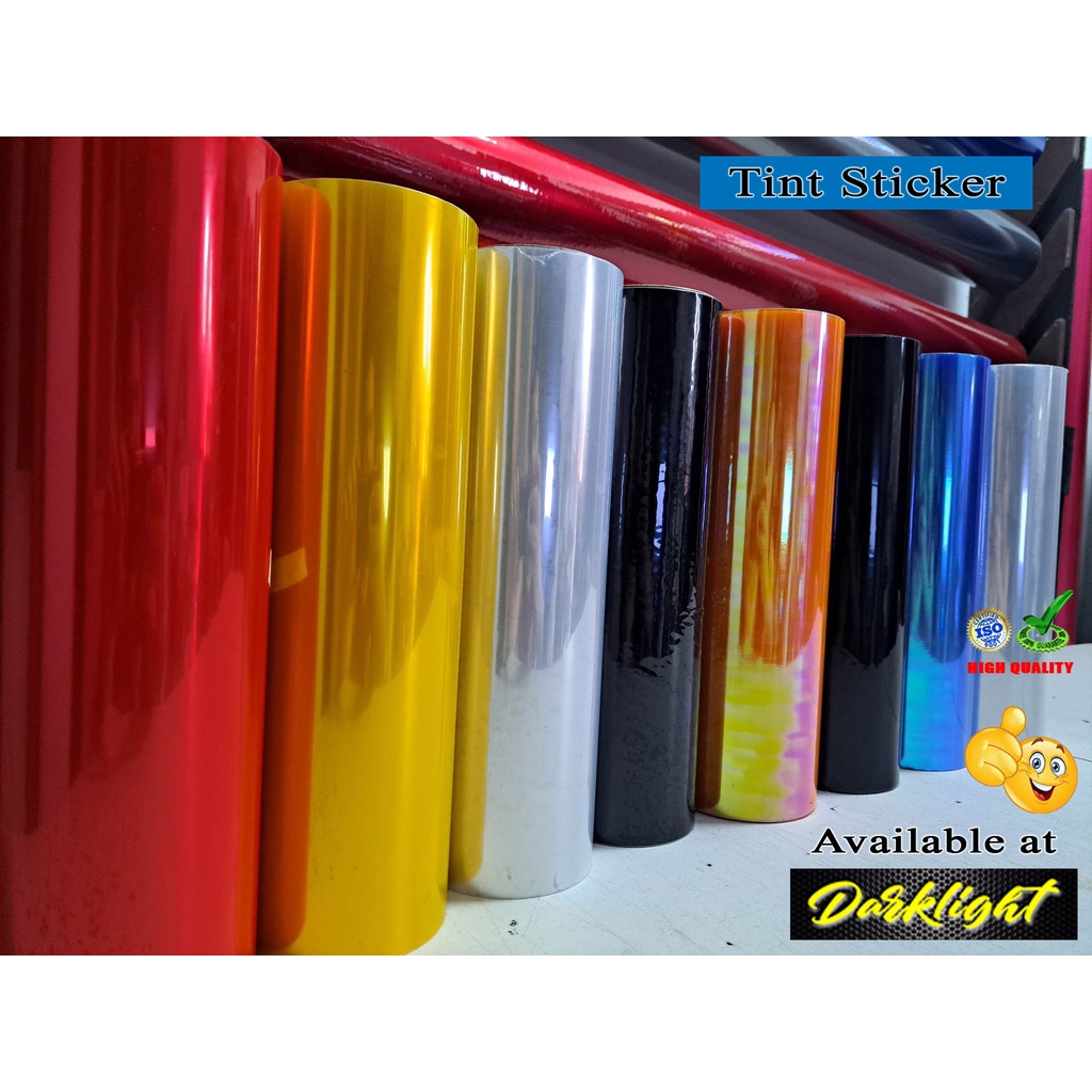 TINT STICKER FOR HEADLIGHT / HELMET VISOR / CAR / MOTORCYCLE (12X20 ...