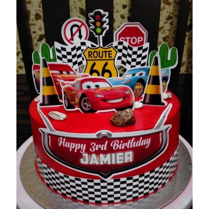 Cars Mcqueen theme cake topper | Shopee Philippines