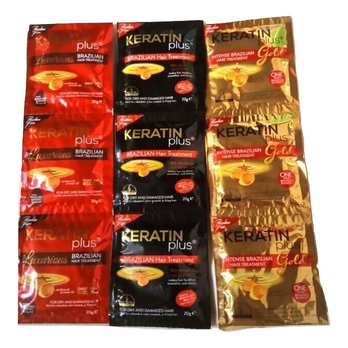 KERATIN PLUS BRAZILIAN Hair Treatment sachet sold per half dozen (20g x ...
