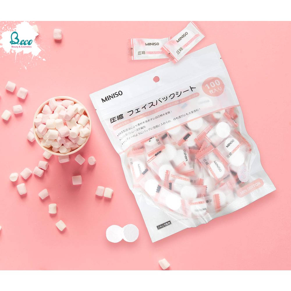 Miniso compressed paper mask pack of 100 Japanese tablets - Manila Blog